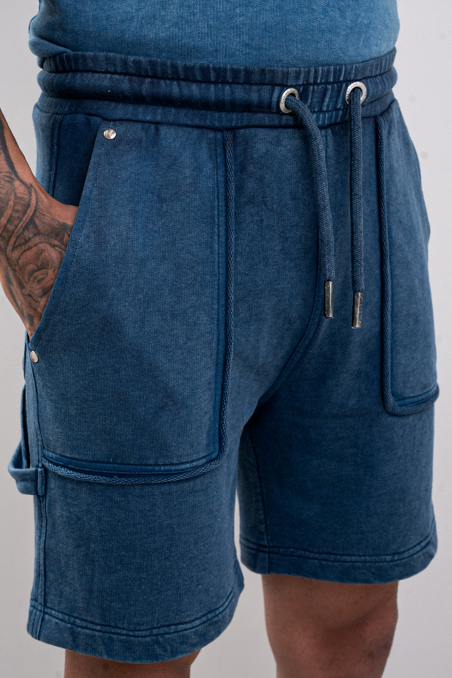 Aqua Distressed Shorts – Overlays